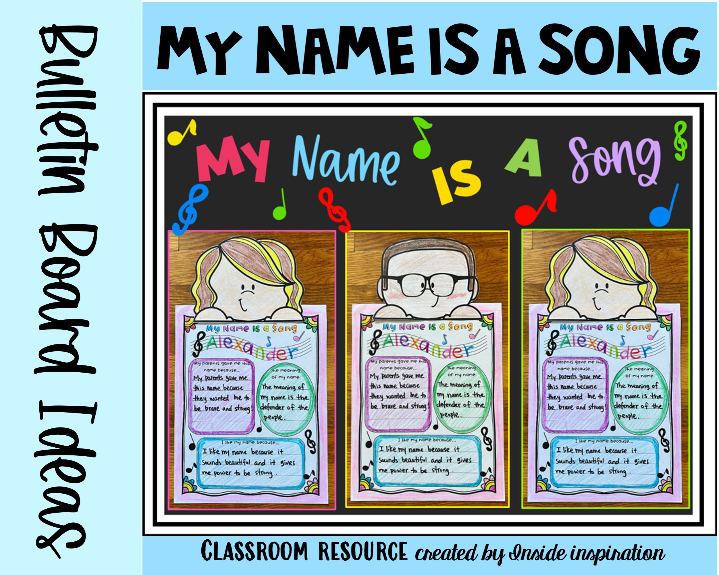 Your Name is a Song Book Companion Activity Bulletin Board Idea for ...