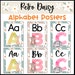 Retro Boho Daisy Themed Alphabet Posters Calming Color Classroom Decor ...