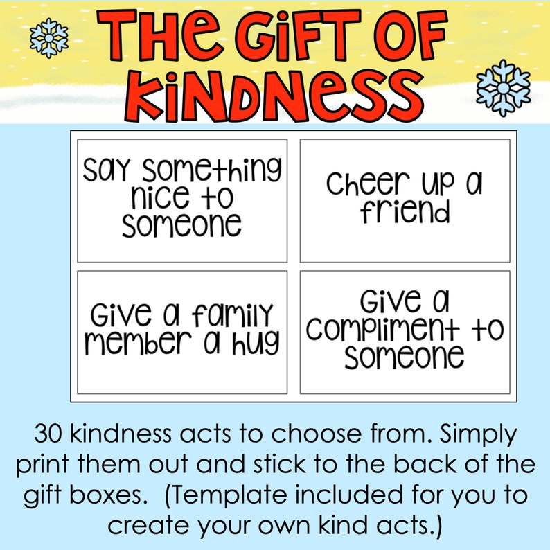 The Gift of Kindness Door Decoration Bulletin Board Decoration ...