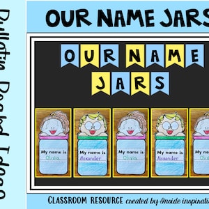 The Name Jar Book Companion Activity for Bulletin Board Back to School ...