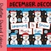 Snowman Themed Monthly Classroom Decor Bulletin Board Idea-december - Etsy