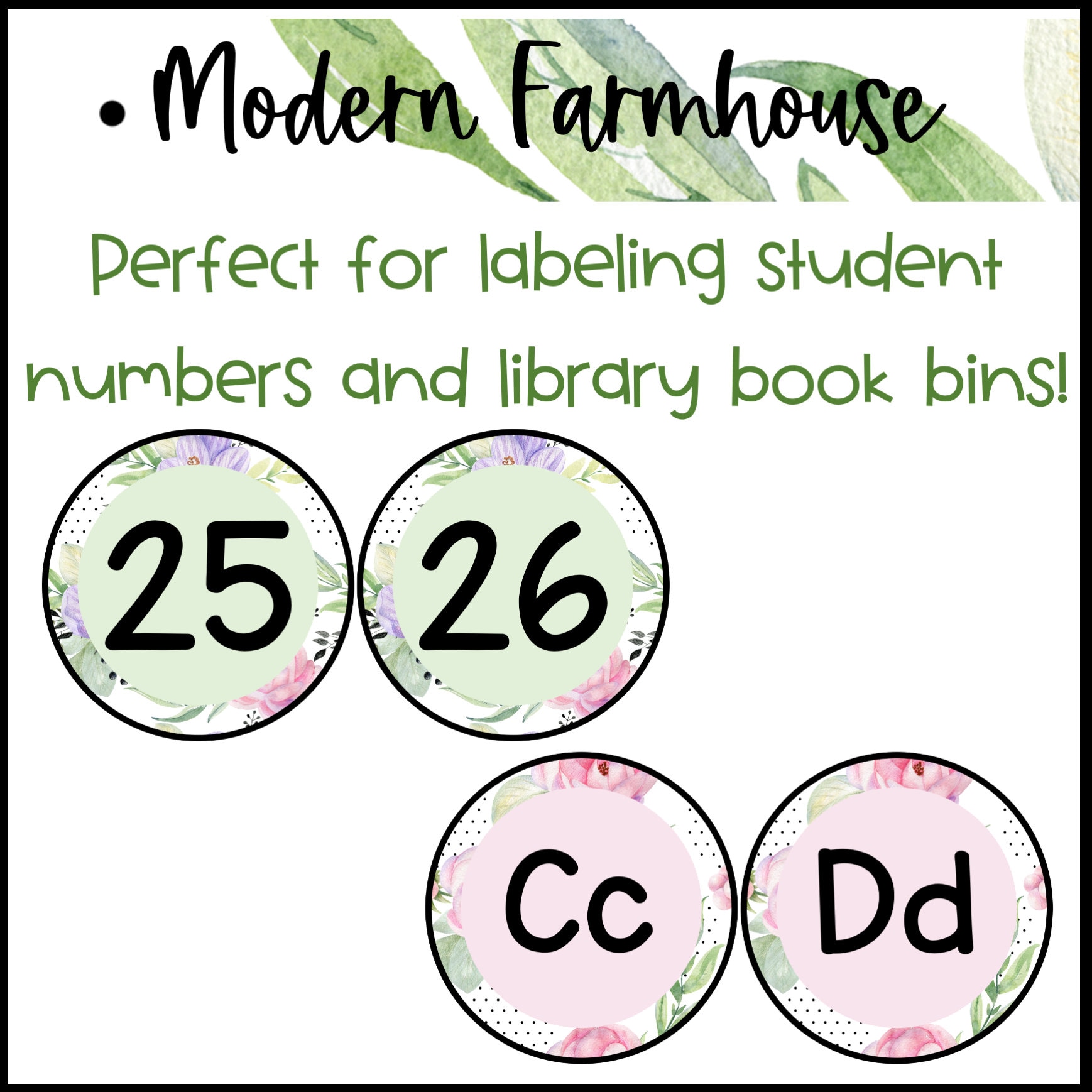 Modern Farmhouse Calming Watercolor Classroom Decor Dollar - Etsy