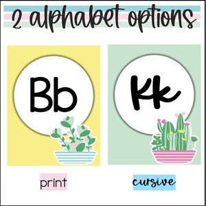 Pastel Cactus Classroom Decor, Calming Classroom Decor Printables ...