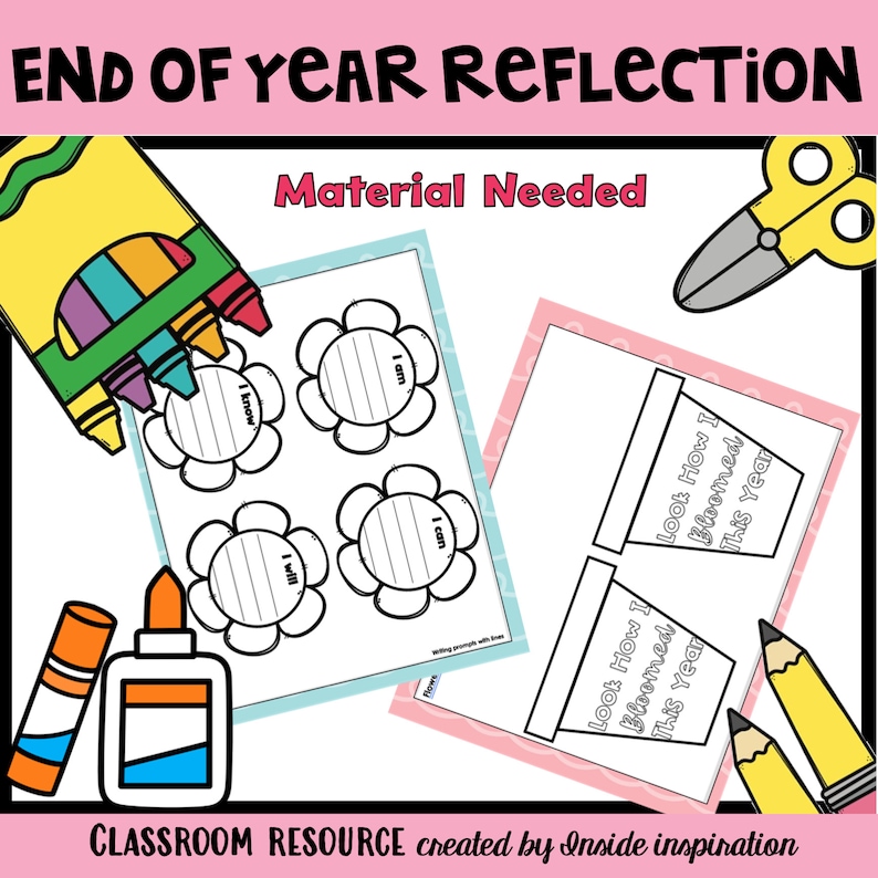 End of Year Reflection-look How We Bloomed This Year-bulletin Board ...