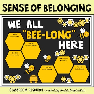 We All "bee-long" in This Class Bee-themed Writing Activity Bulletin ...