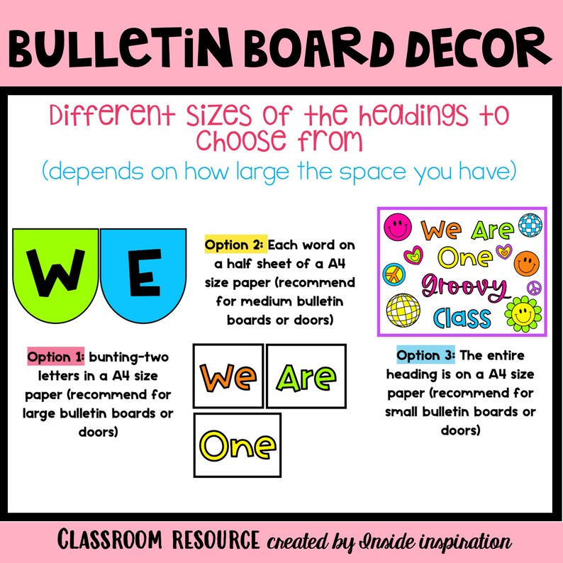 Back to School Groovy Retro Smiley Faces Bulletin Board Idea Door Decor ...