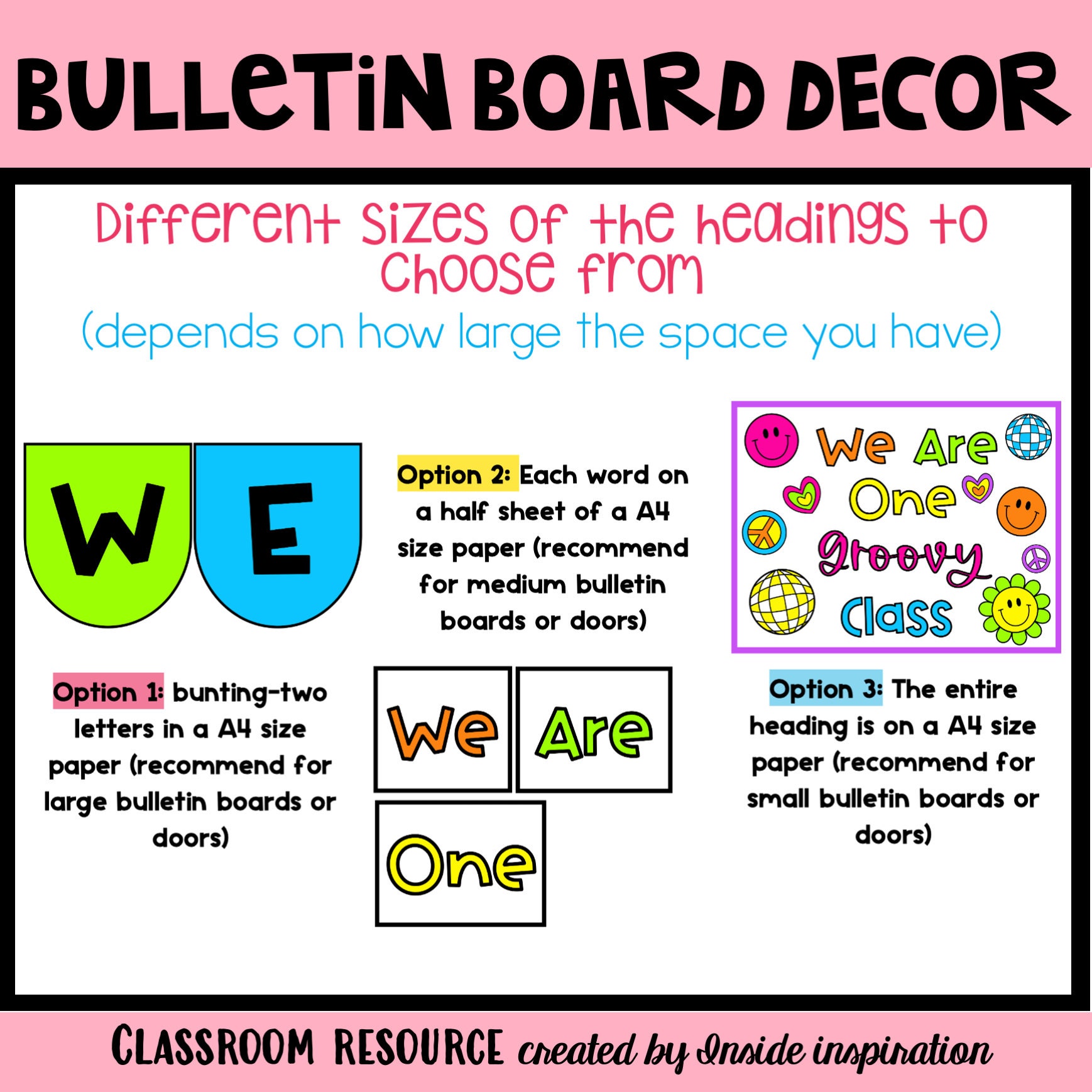 Back to School Groovy Retro Smiley Faces Bulletin Board Idea Door Decor ...