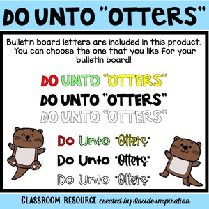 Do Unto Otters Manners Classroom Community Writing Craftivity Bulletin ...