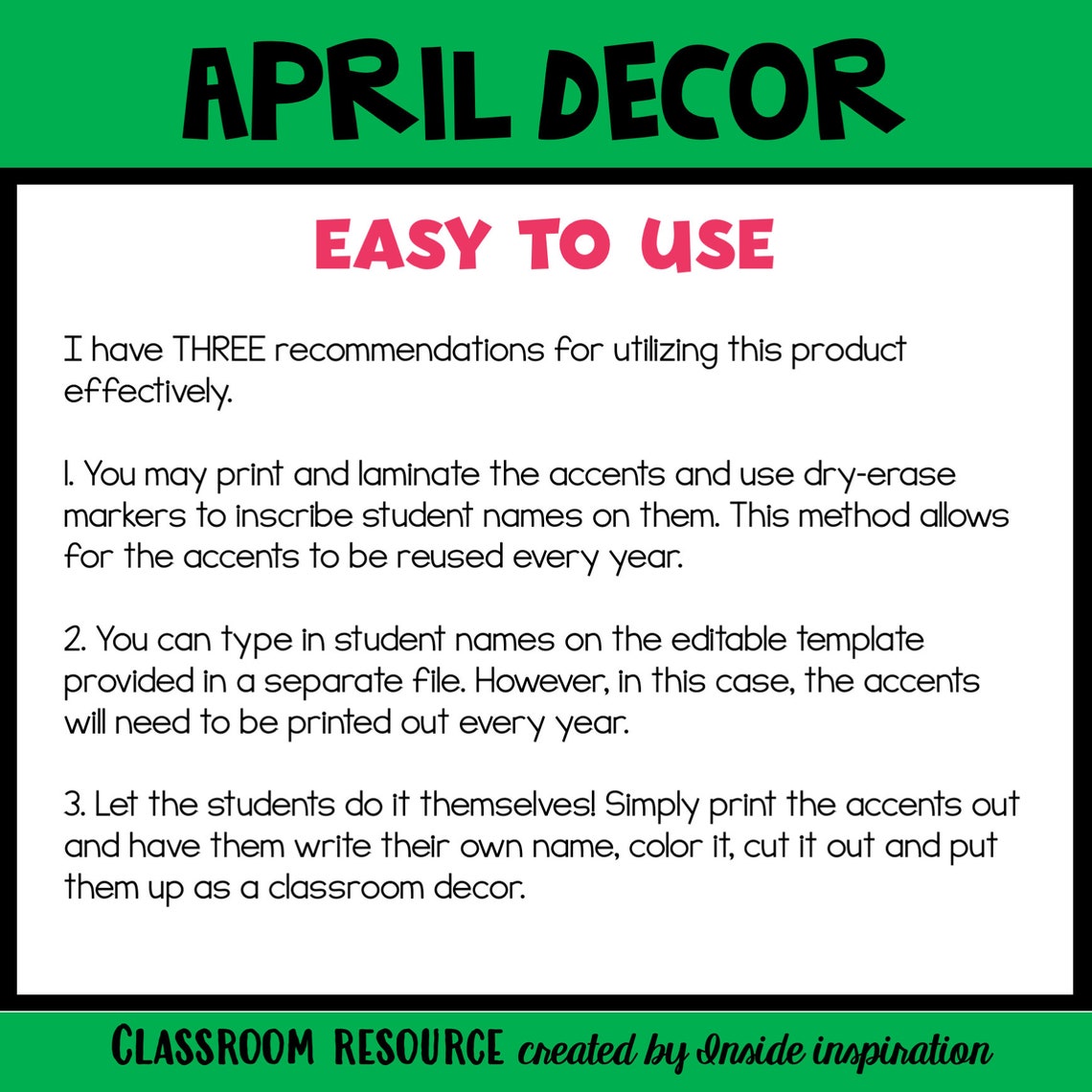Hoppy Frog Themed Monthly Classroom Decor Bulletin Board Idea-april - Etsy