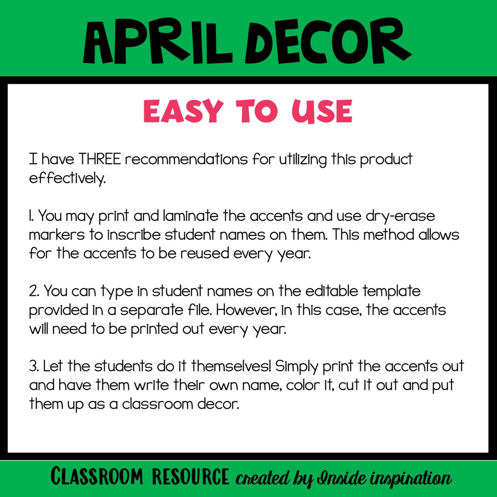 Hoppy Frog Themed Monthly Classroom Decor Bulletin Board Idea-april - Etsy