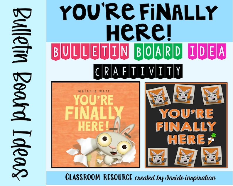 Back to School Craftivity Bulletin Board Display--you're Finally Here ...