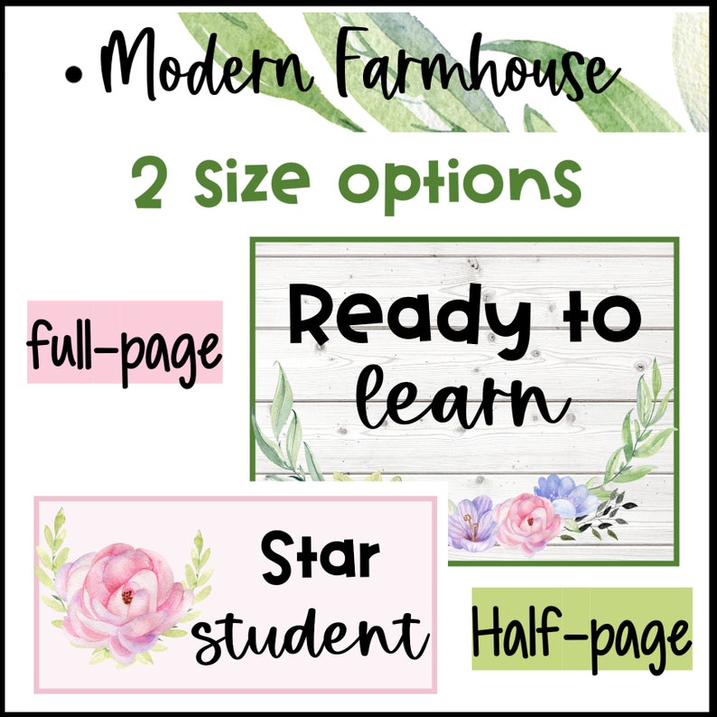 Modern Farmhouse Behavior Clip Chart for Classroom Management⎮editable ...