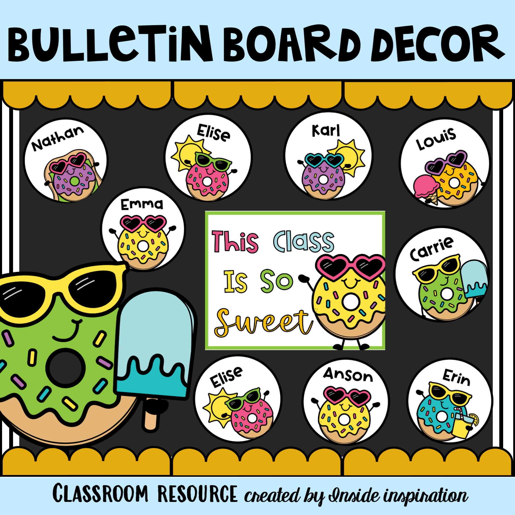 Back to School Bulletin Board Idea This Class is so Bright/so Sweet ...