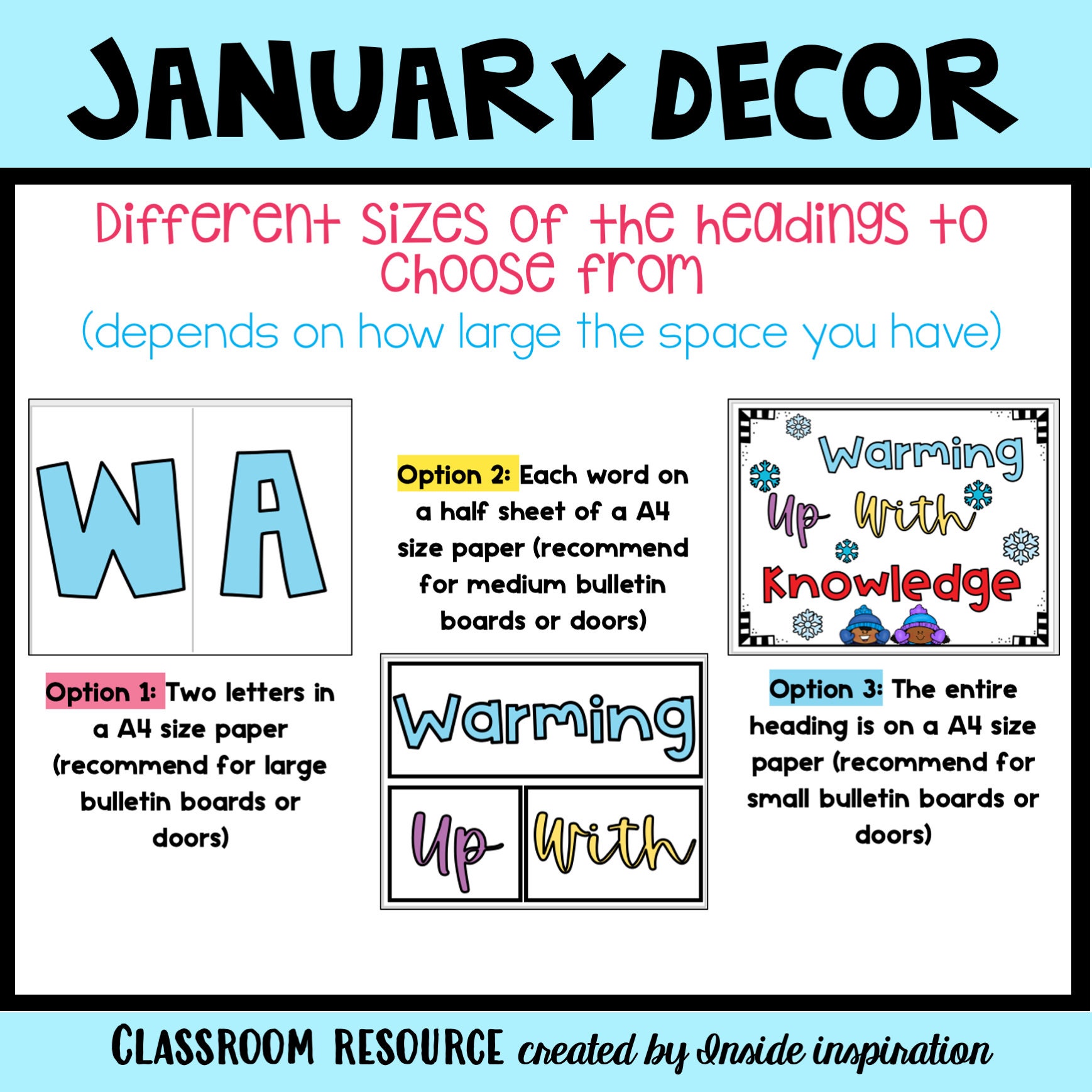 Winter Mitten Themed Monthly Classroom Decor Bulletin Board Idea ...