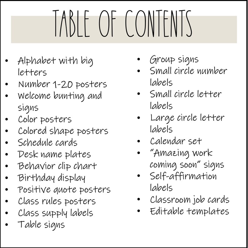 Editable Black and White Classroom Decor Minimalism Classroom - Etsy