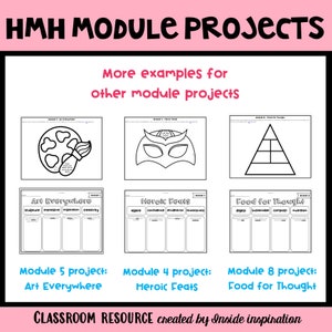 HMH Into Reading 4th Grade Module Projects Bulletin Board - Modules 1 ...
