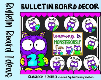 Monster Themed Halloween Bulletin Board Kit Fall Classroom Door Decor ...