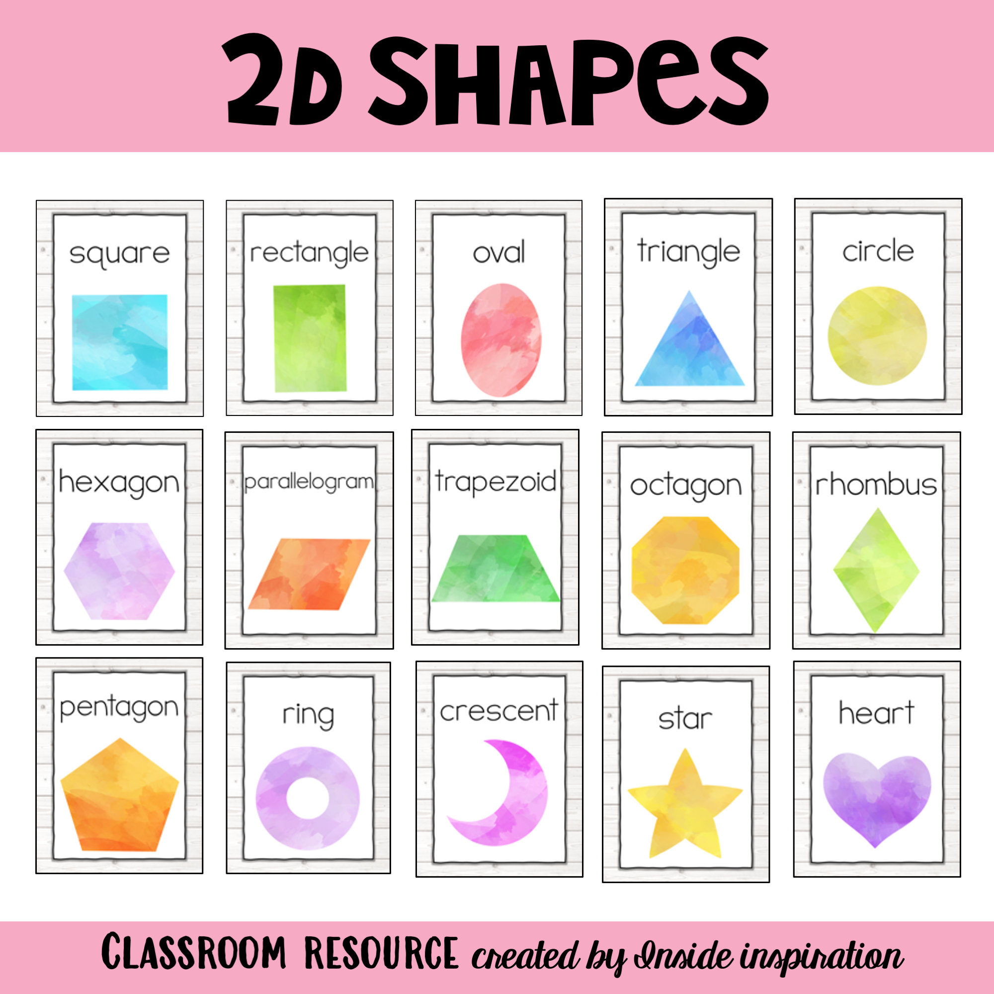 Farmhouse Theme White Wood Watercolor 2D and 3D Shape Posters - Etsy