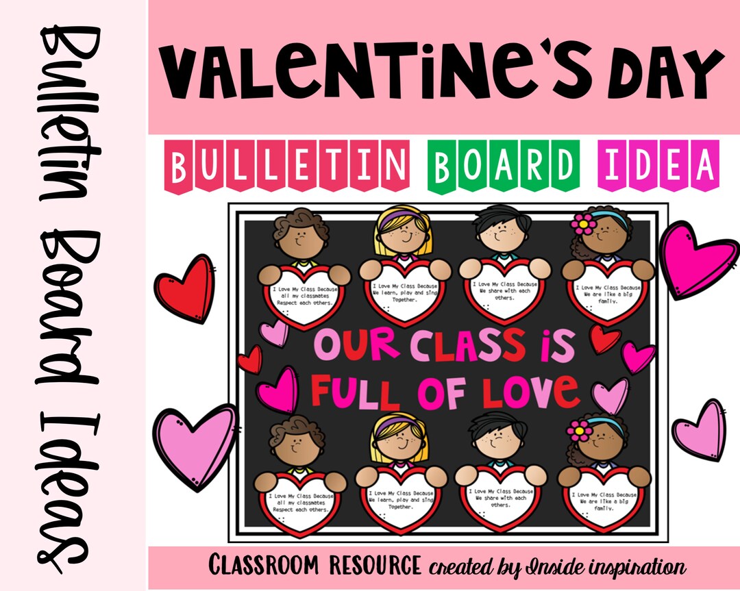 Valentine's Day Our Class is Full of Love Craft Bulletin Board Kit - Etsy