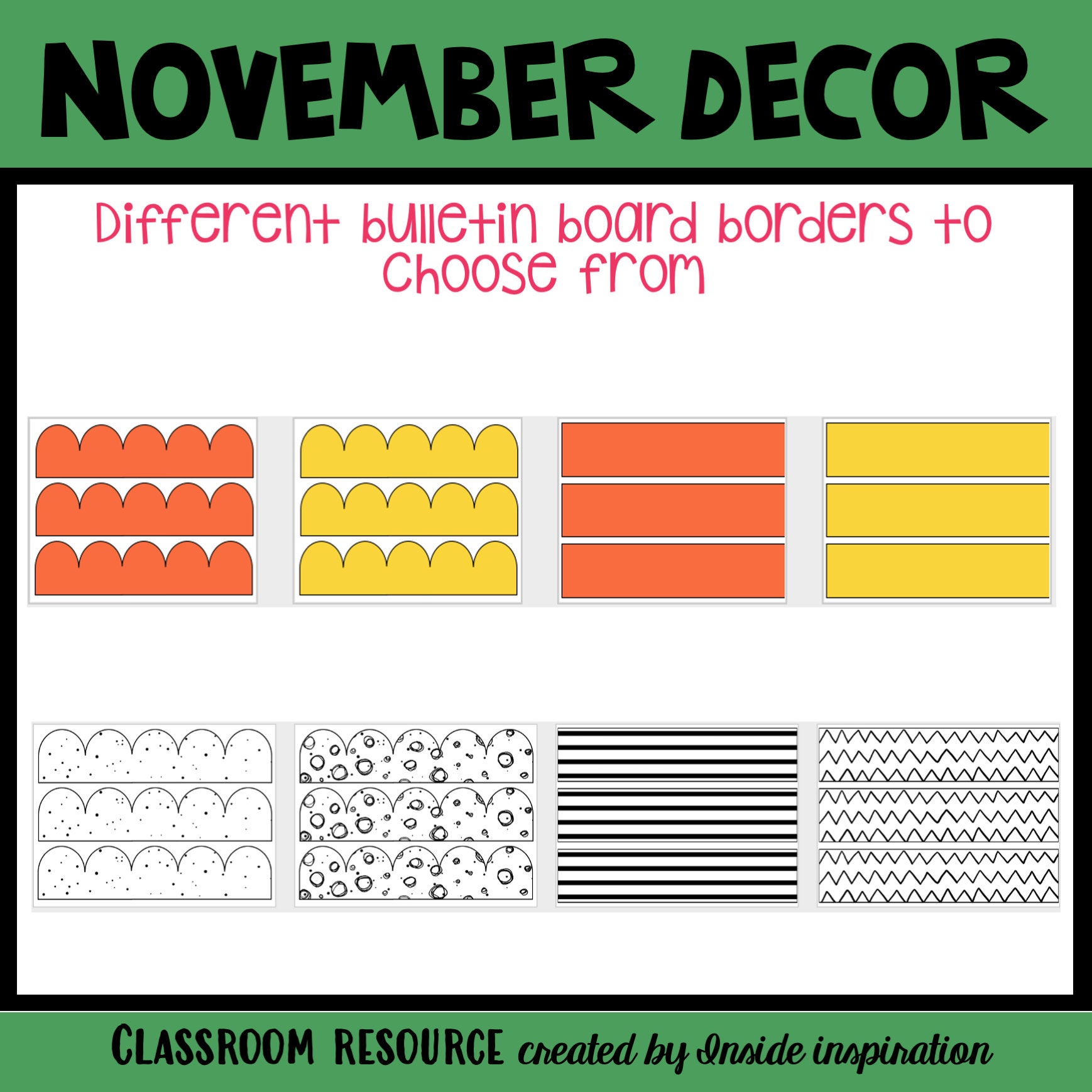 Fall Season Themed Monthly Classroom Decor Bulletin Board Idea-november ...