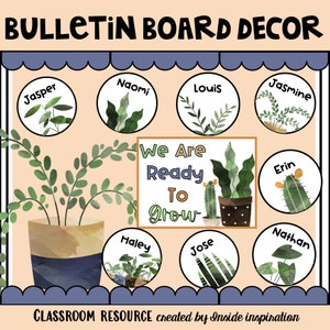 Back to School Bulletin Board We Are Ready to Grow Plant-themed Door ...