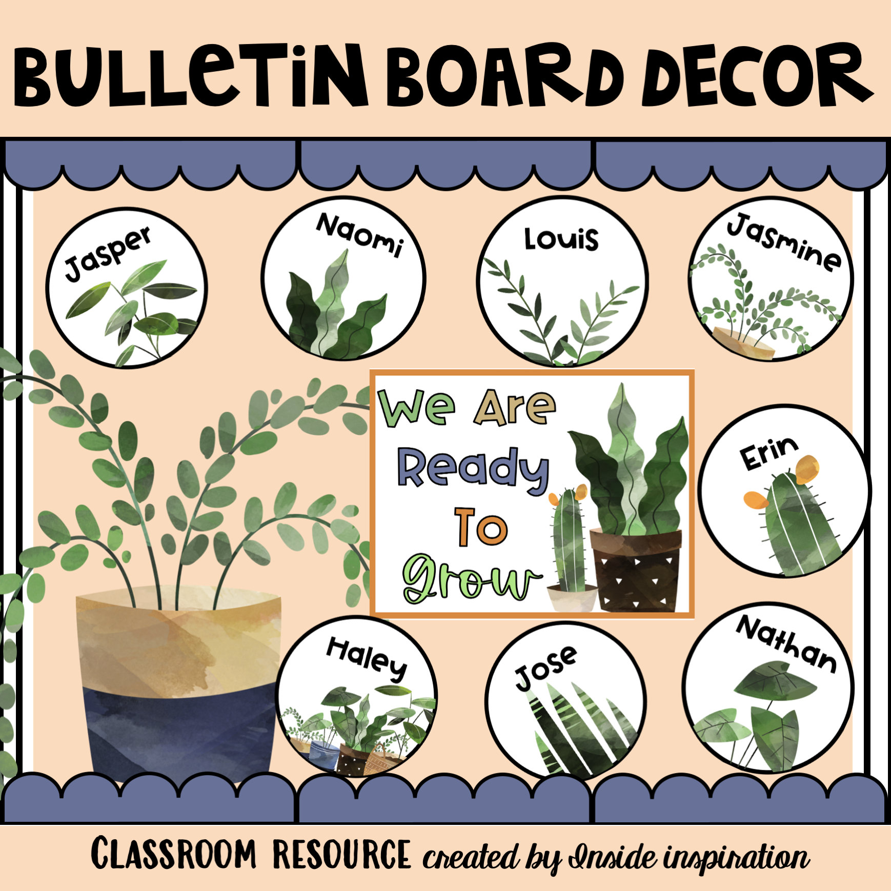Back to School Bulletin Board We Are Ready to Grow Plant-themed Door ...