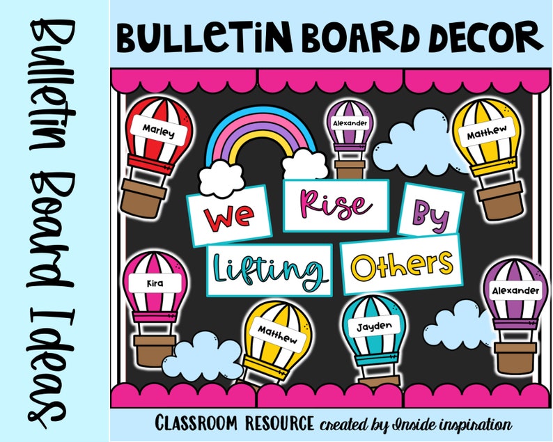 Back to School Hot Air Balloon Bulletin Board Idea and Door Decor - Etsy