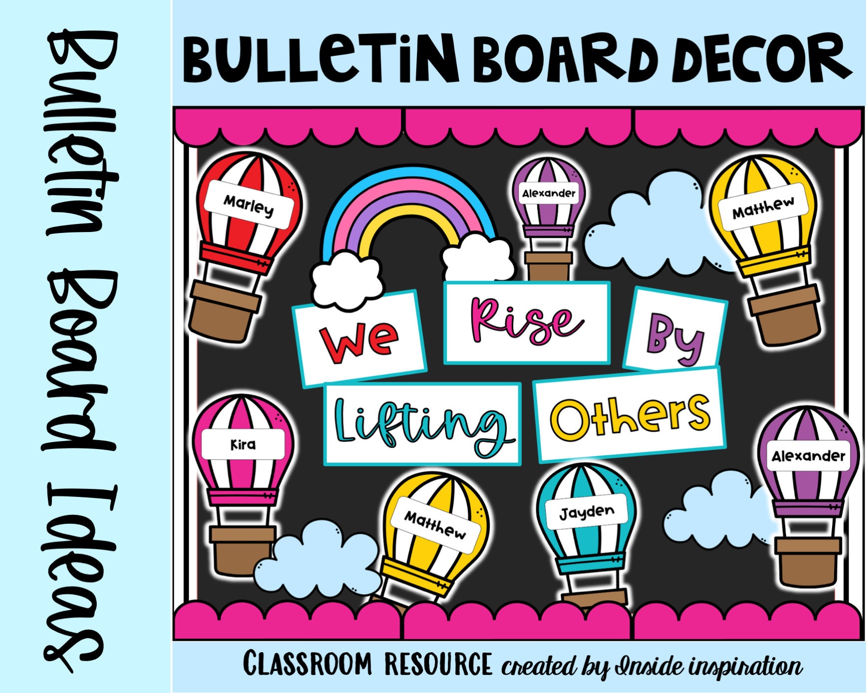 Back to School Hot Air Balloon Bulletin Board Idea and Door Decor - Etsy