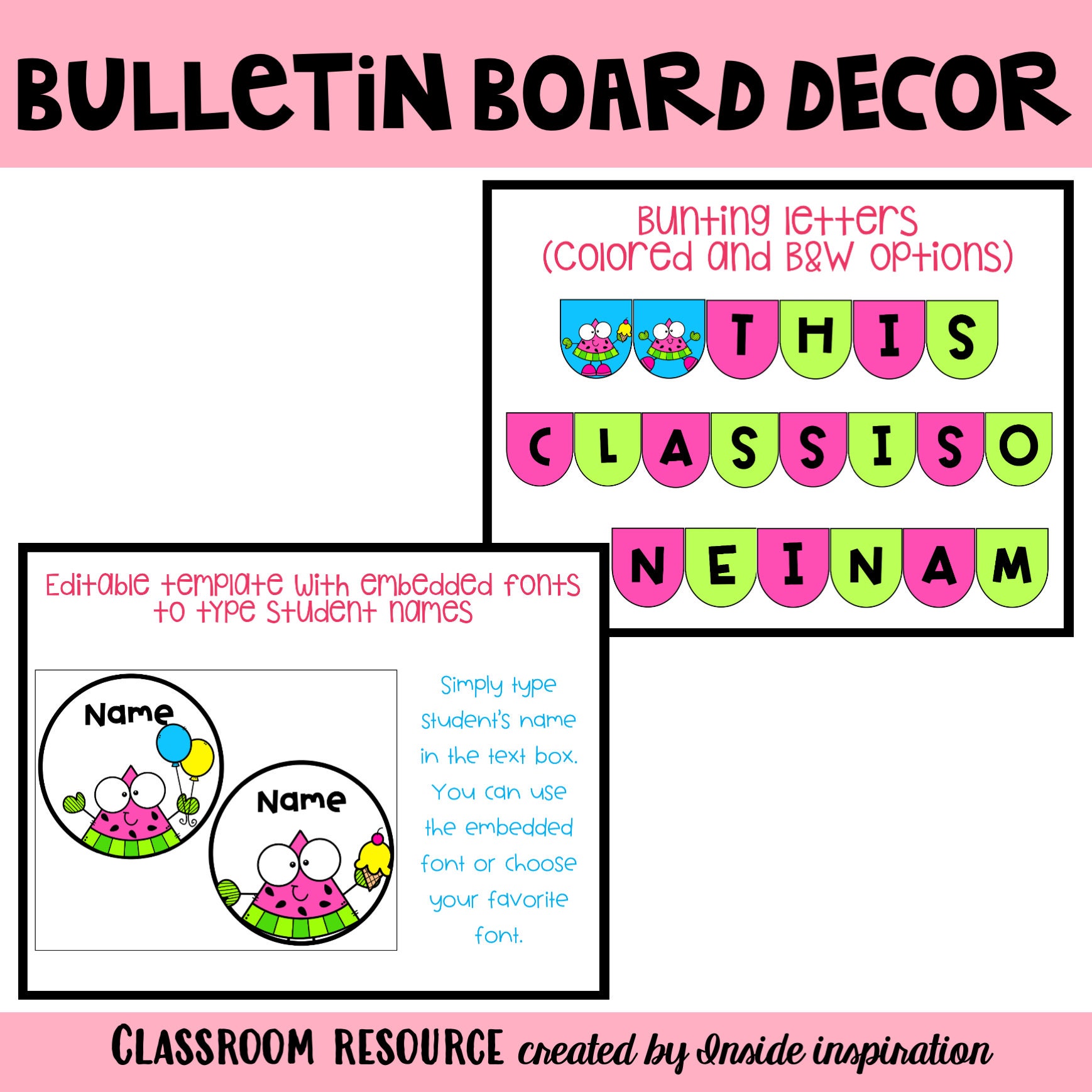 Back to School Bulletin Board This Class is One in A Melon - Etsy