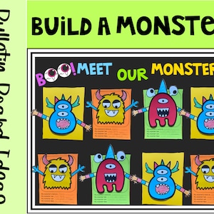 Build a Monster Craft Simple Writing Craftivity Bulletin Board Kit - Etsy