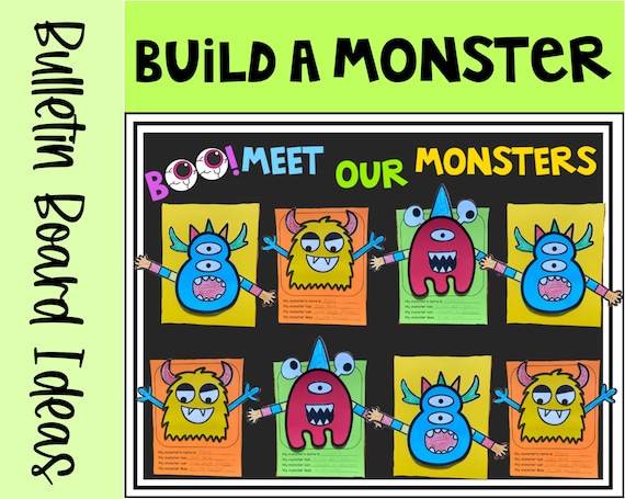 Build a Monster Craft Simple Writing Craftivity Bulletin Board - Etsy