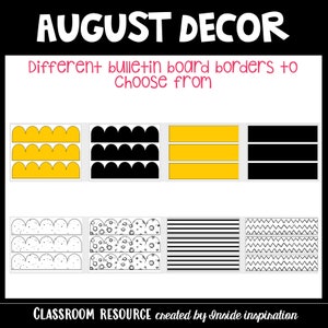 Busy Bee Themed Monthly Classroom Decor Bulletin Board Idea-august - Etsy
