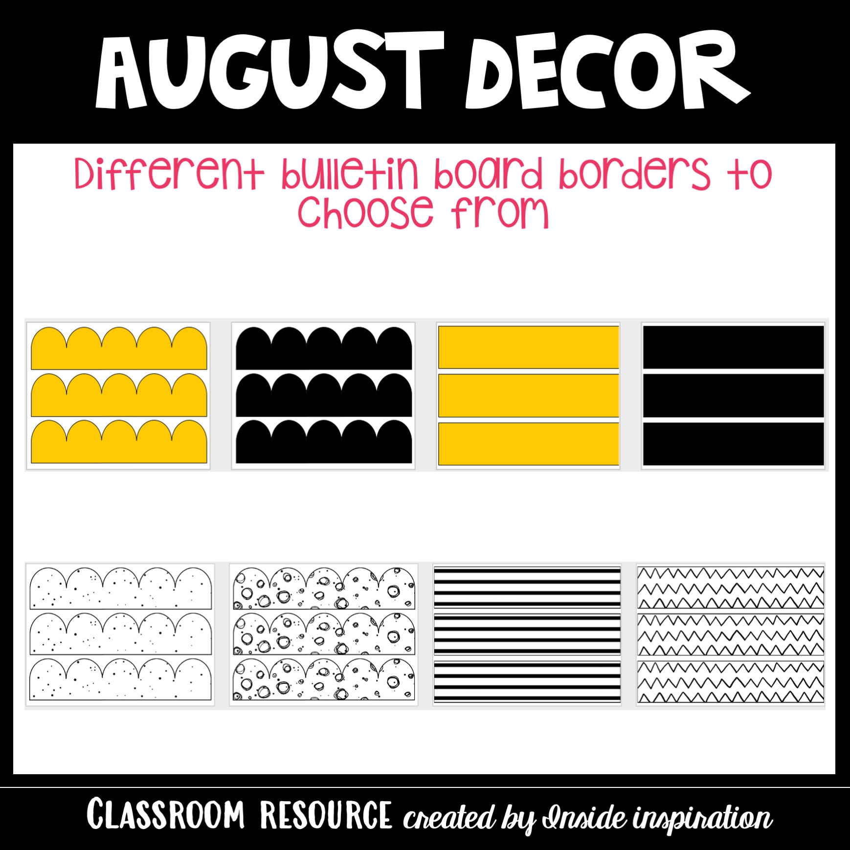 Busy Bee Themed Monthly Classroom Decor Bulletin Board Idea-august - Etsy