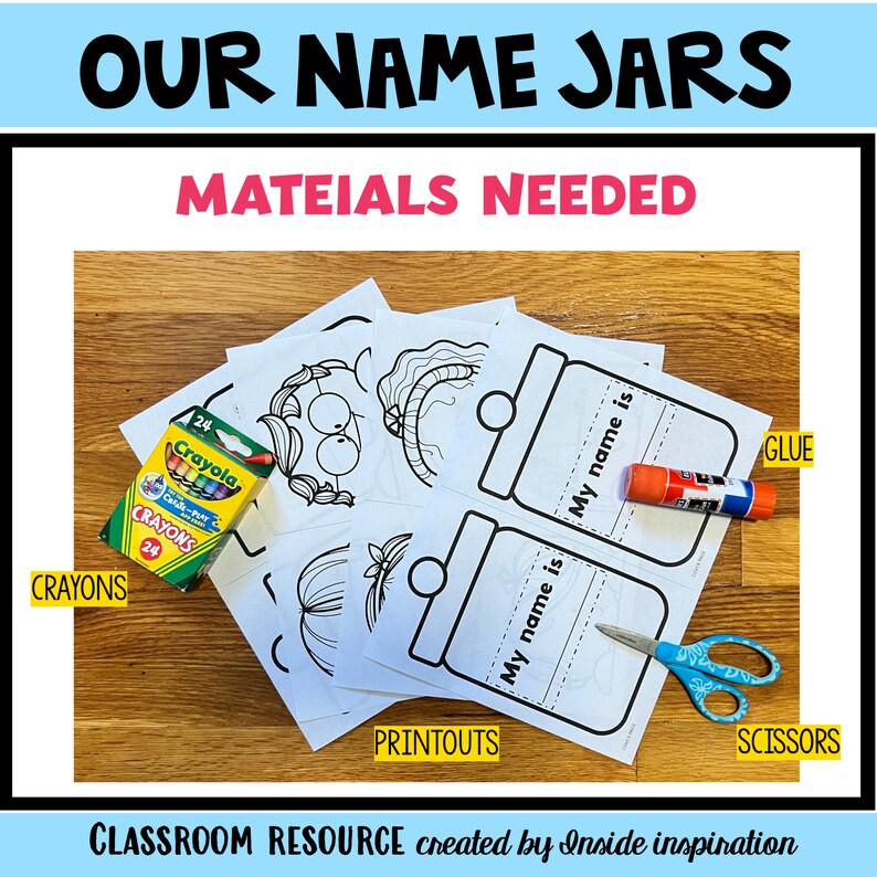 The Name Jar Book Companion Activity for Bulletin Board Back to School ...