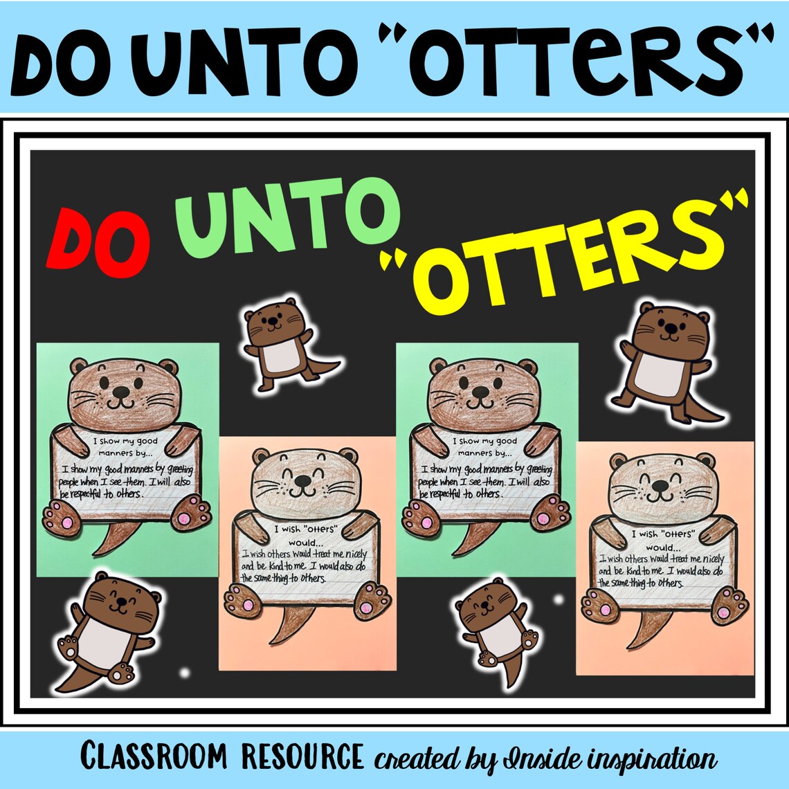 Do Unto Otters Manners Classroom Community Writing Craftivity - Etsy