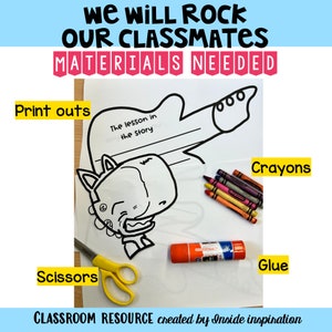 We Will Rock Our Classmates Craftivity Craft Bulletin Board Idea - Etsy