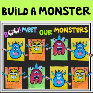 Build a Monster Craft Simple Writing Craftivity Bulletin Board Kit - Etsy