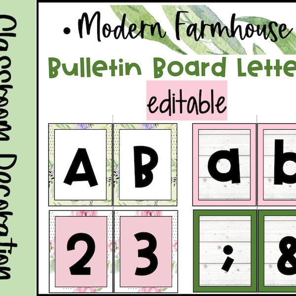 Farmhouse Letters - Etsy