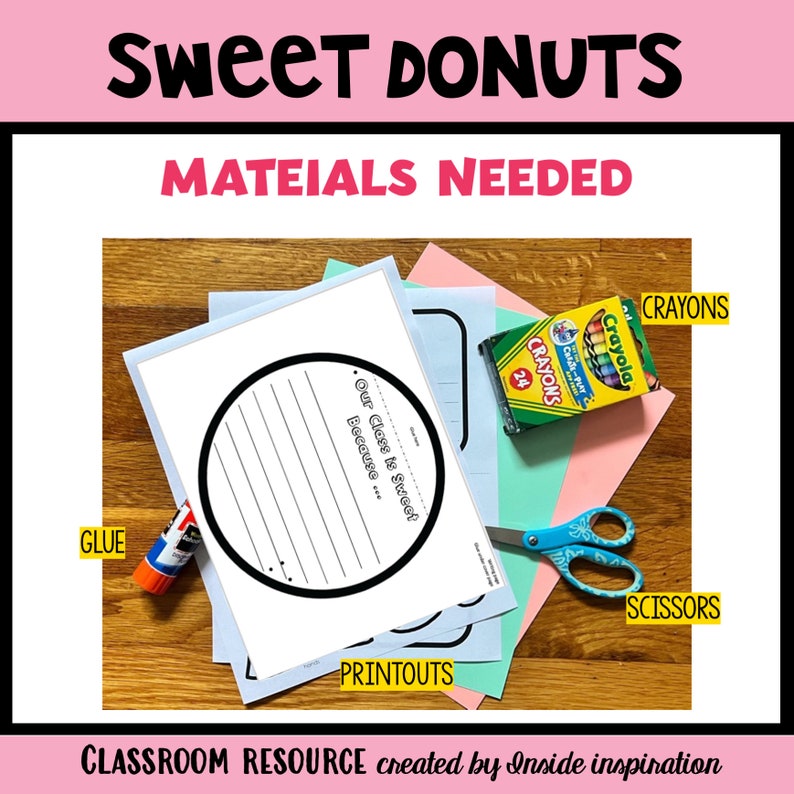 Valentine's Day Sweet Donut Themed Craftivity Bulletin Board Idea - Etsy