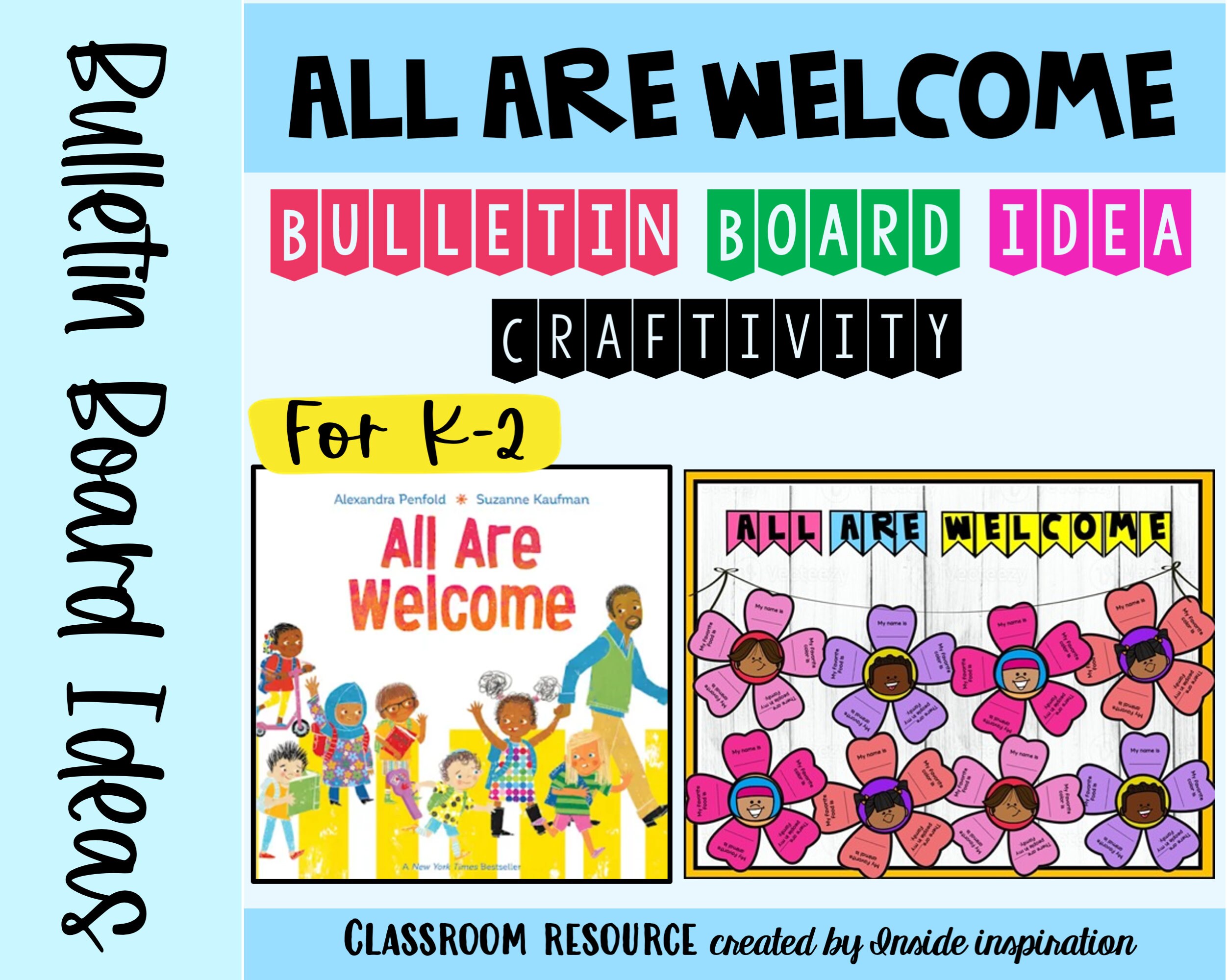All Are Welcome Craft Back to School Bulletin Board Idea for K-2 - Etsy