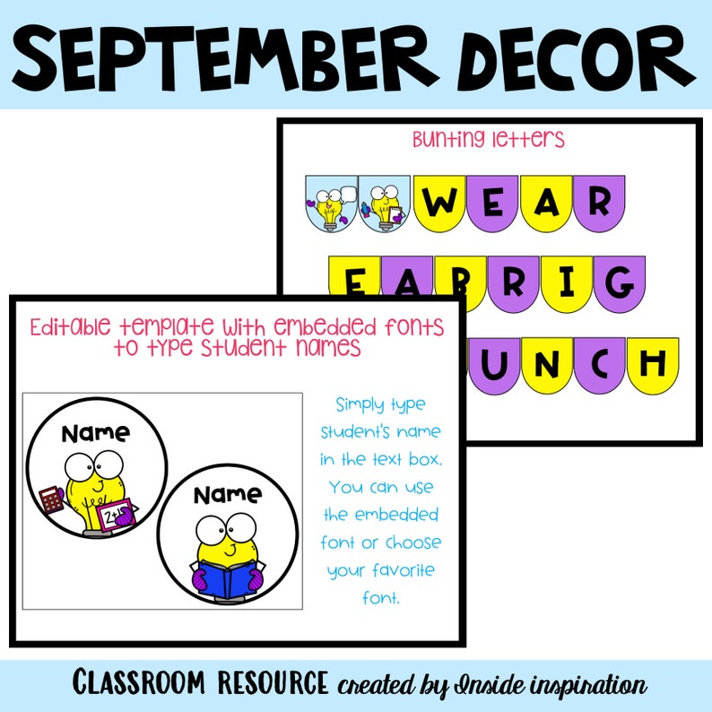 Back to School Bulletin Board Idea Bright Light Bulbs Door Decor ...