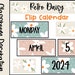 Retro Boho Daisy Themed Editable Flip Calendar Calming Color Classroom ...