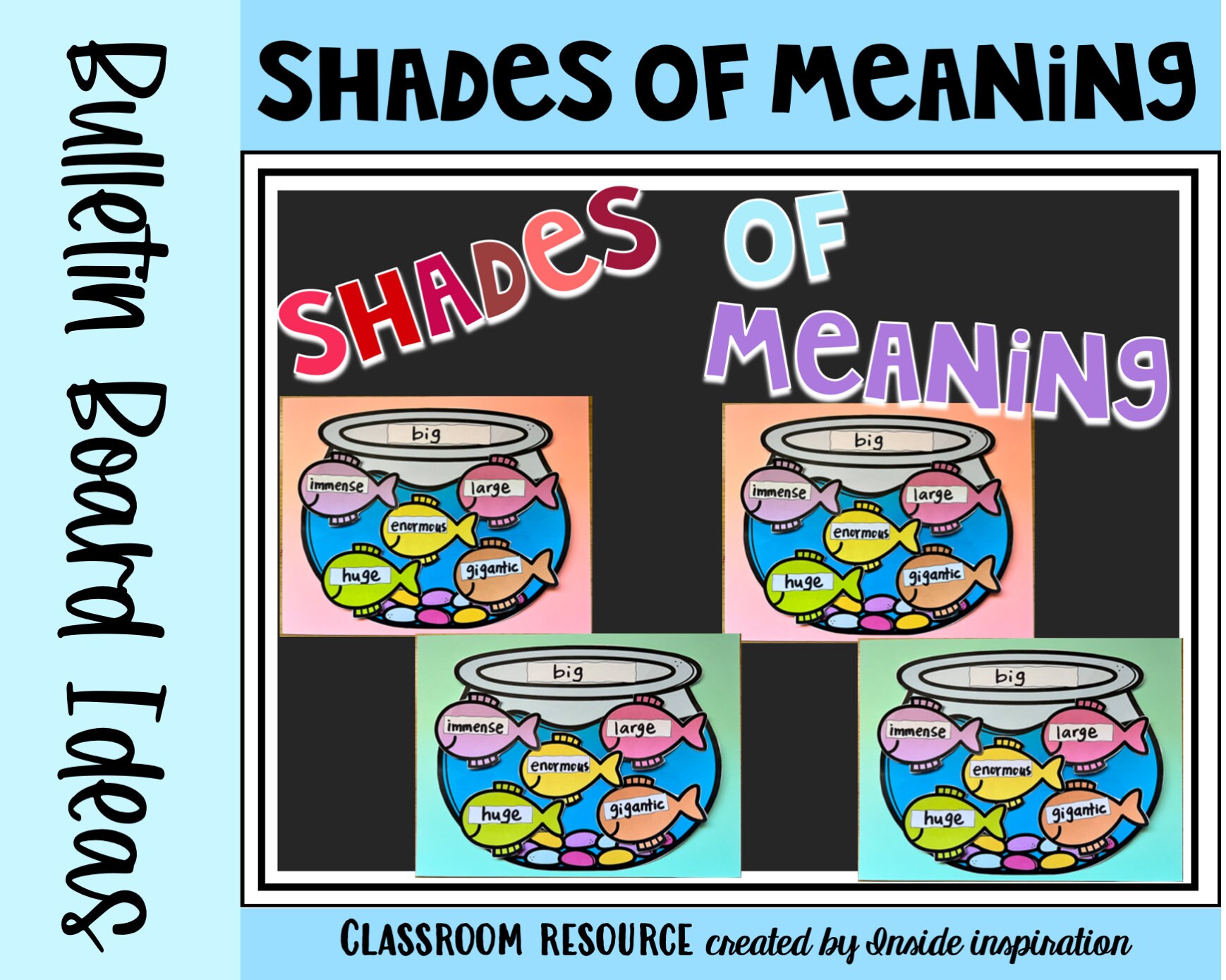 Shades of Meaning Fish in a Bowl Craft Bulletin Board Idea - Etsy