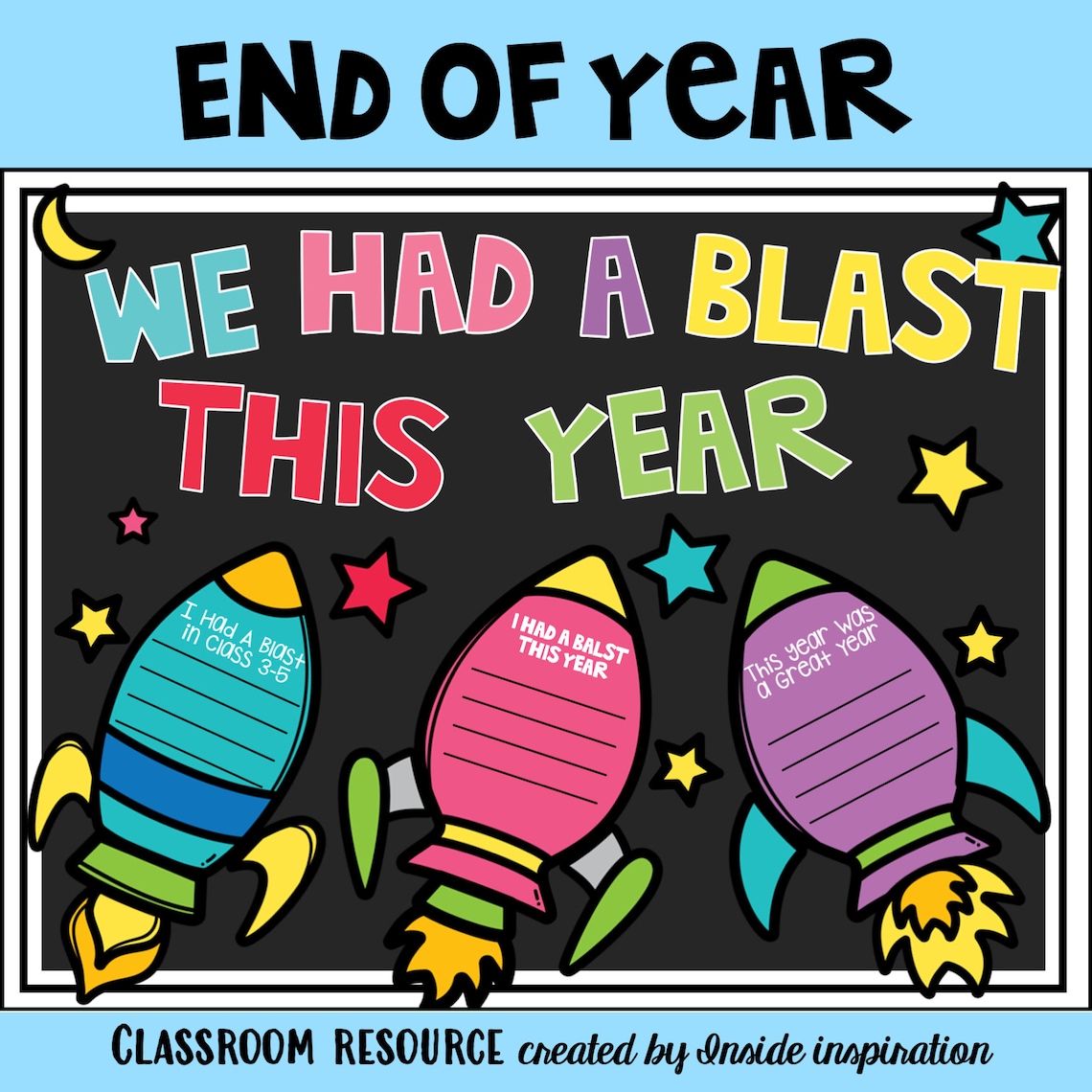 We Had a Blast This Year Writing Craft End of Year Rocket Theme ...