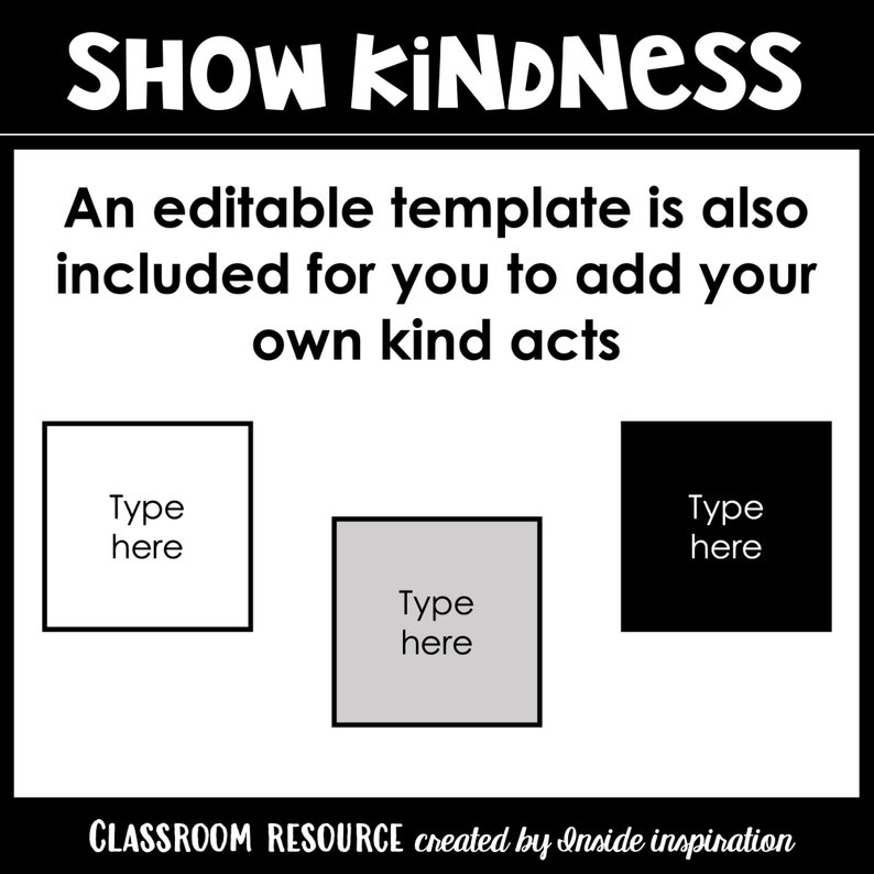 Black and White Gingham Kindness Bulletin Board Ways to Show Kindness ...