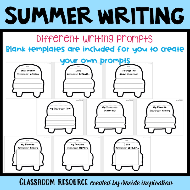 Zooming Into Summer Car-themed Summer Craftivity Bulletin - Etsy