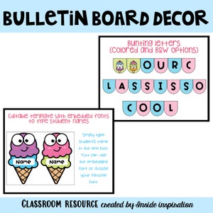 Summer Bulletin Board Our Class is so Cool Classroom Door Decor - Etsy