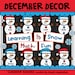 Snowman Themed Monthly Classroom Decor Bulletin Board Idea-december - Etsy