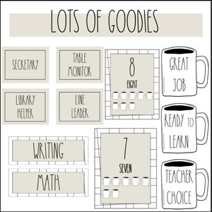 Rae Dunn Inspired Classroom Posters-calendar-behavior Clip Chart-class ...