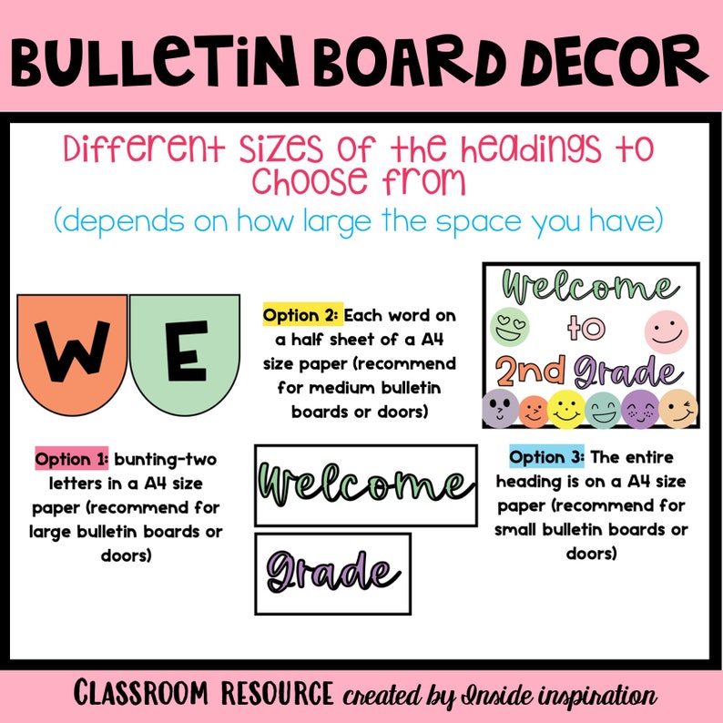 Pastel Color Emojis Name Tag Back to School Bulletin Board Door Decor ...